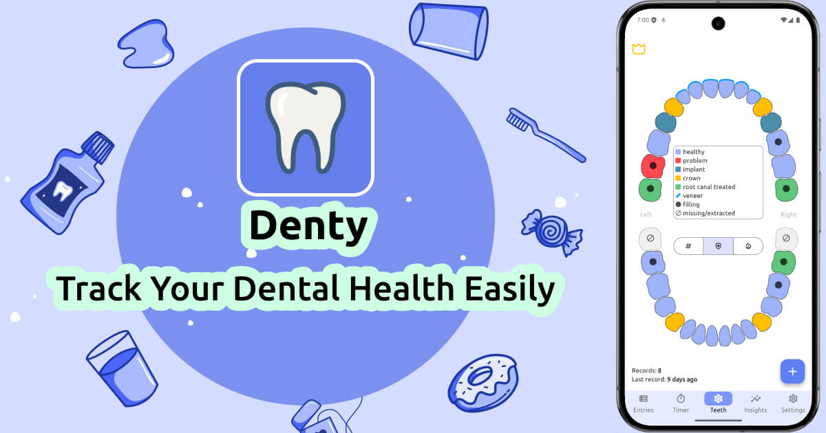 Denty - Dental Health Tracker & Teeth Journal App